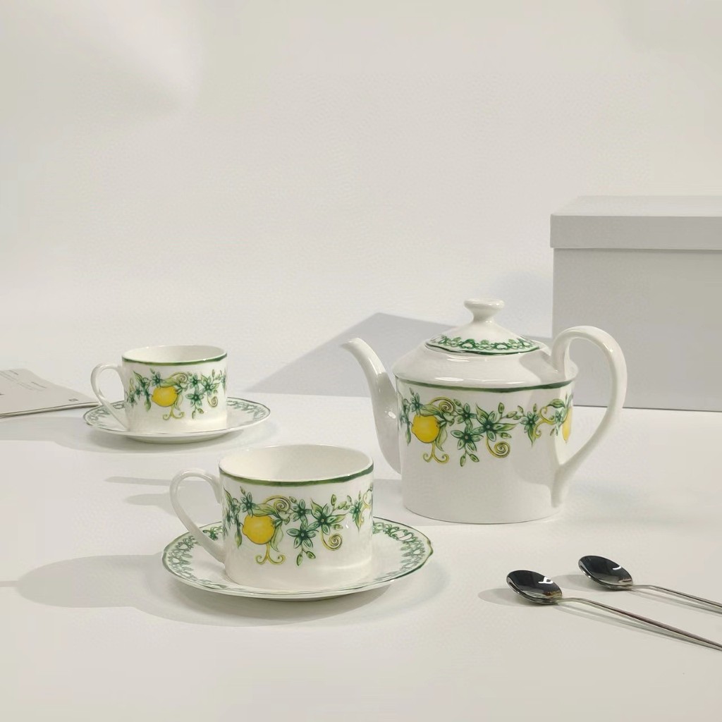 Sicilian Sunshine Lemon Orange Bone China Coffee Set Coffee Cup Saucer ...