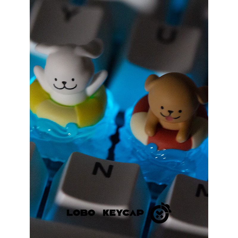 keycaps keycaps custom Line Puppy Peripheral Light Translucent Unique ...