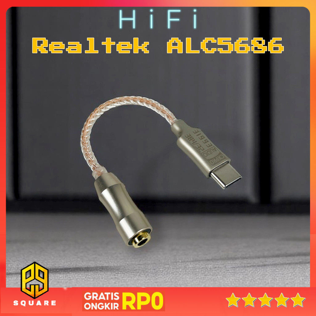 ALAC USB Type C to 3.5mm HiFi Adapter Cable DAC Realtek ALC5686 Chip ...