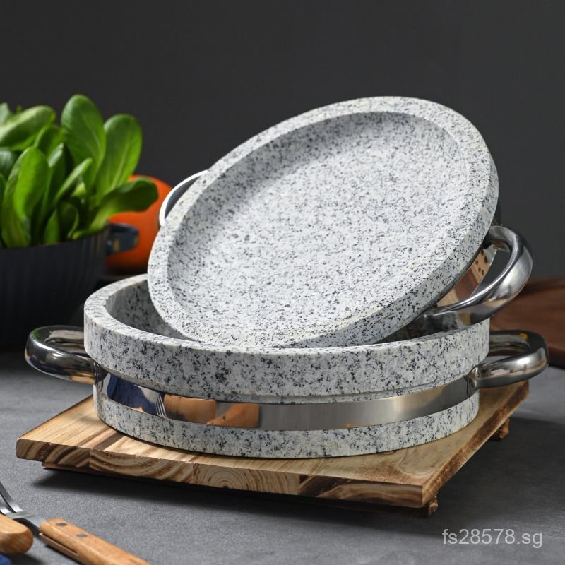 Grill Pan for BBQ, Rice Bowl, Stone Pot, Stone Plate, Clay Pot, Natural ...