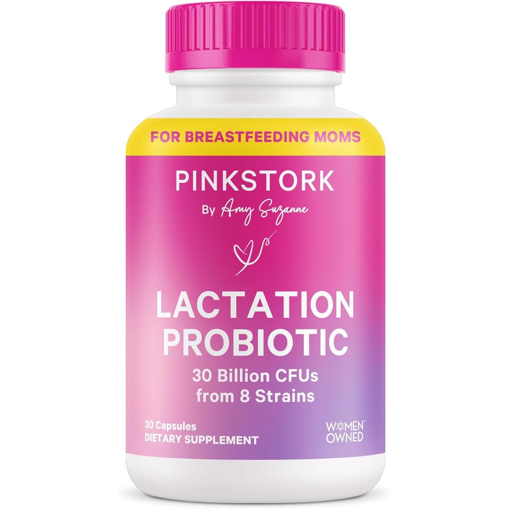 Pink Stork Lactation Probiotic - 30 Billion CFUs Multi Strain Postnatal ...