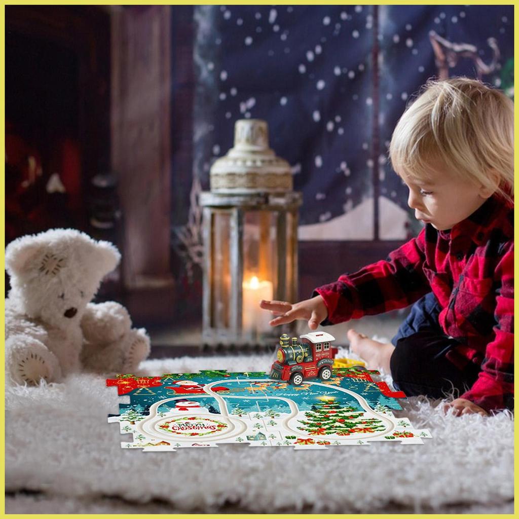 Puzzle Track Car Set Christmas Car Toys Puzzle Racer Train Set for Boys ...
