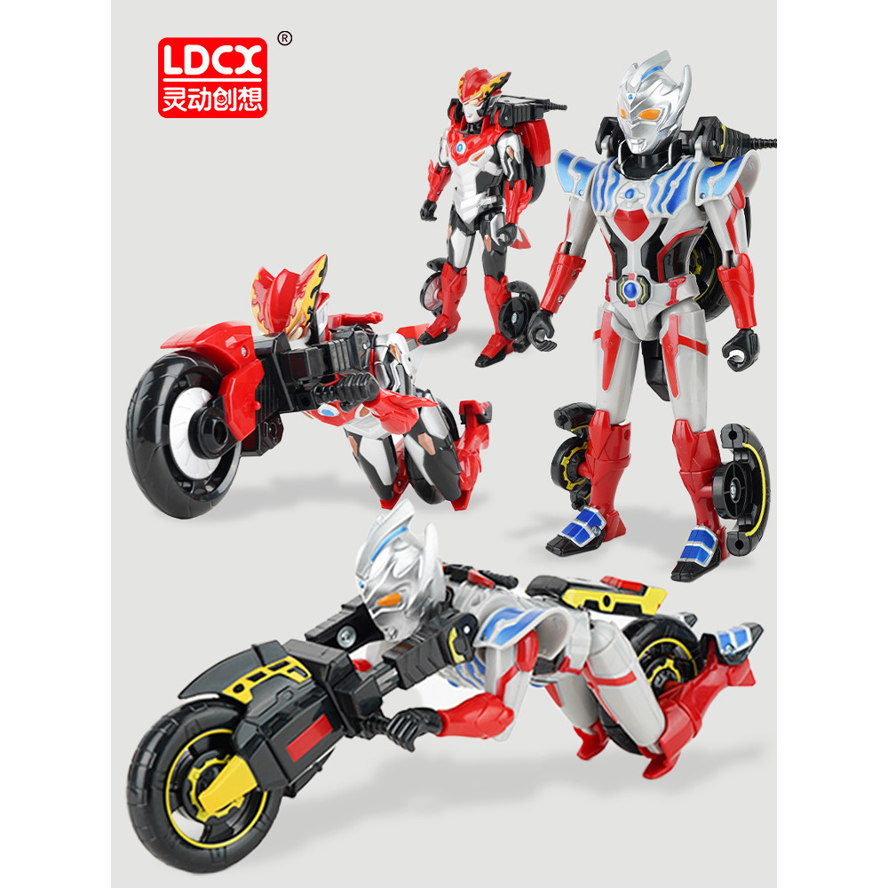 Tega Ultraman Doll Motorcycle Toy Smart Creative Locomotive Children ...