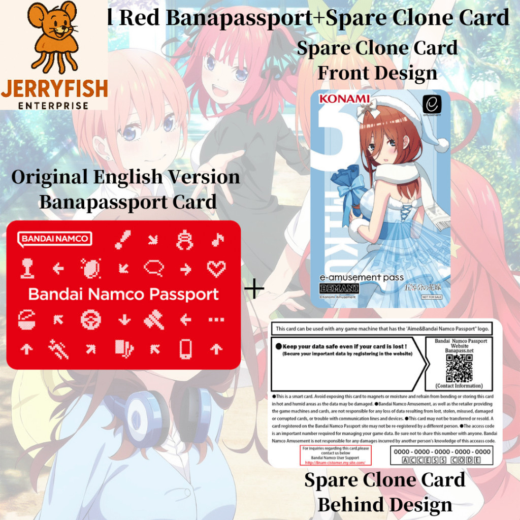 Banapassport Card +Clone Spare Card Gotoubun no Hanayome Design(Wangan ...