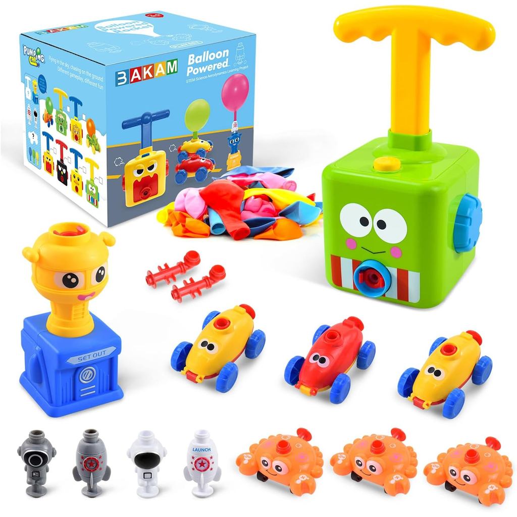 BAKAM Toddler Toys 3-4 for Boys Girls, Balloon Launcher & Powered Car ...