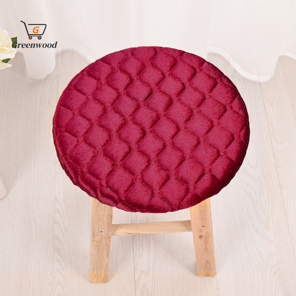 GRA Round Stool Cover Protective Round Seat Cover Quilted Round Bar ...