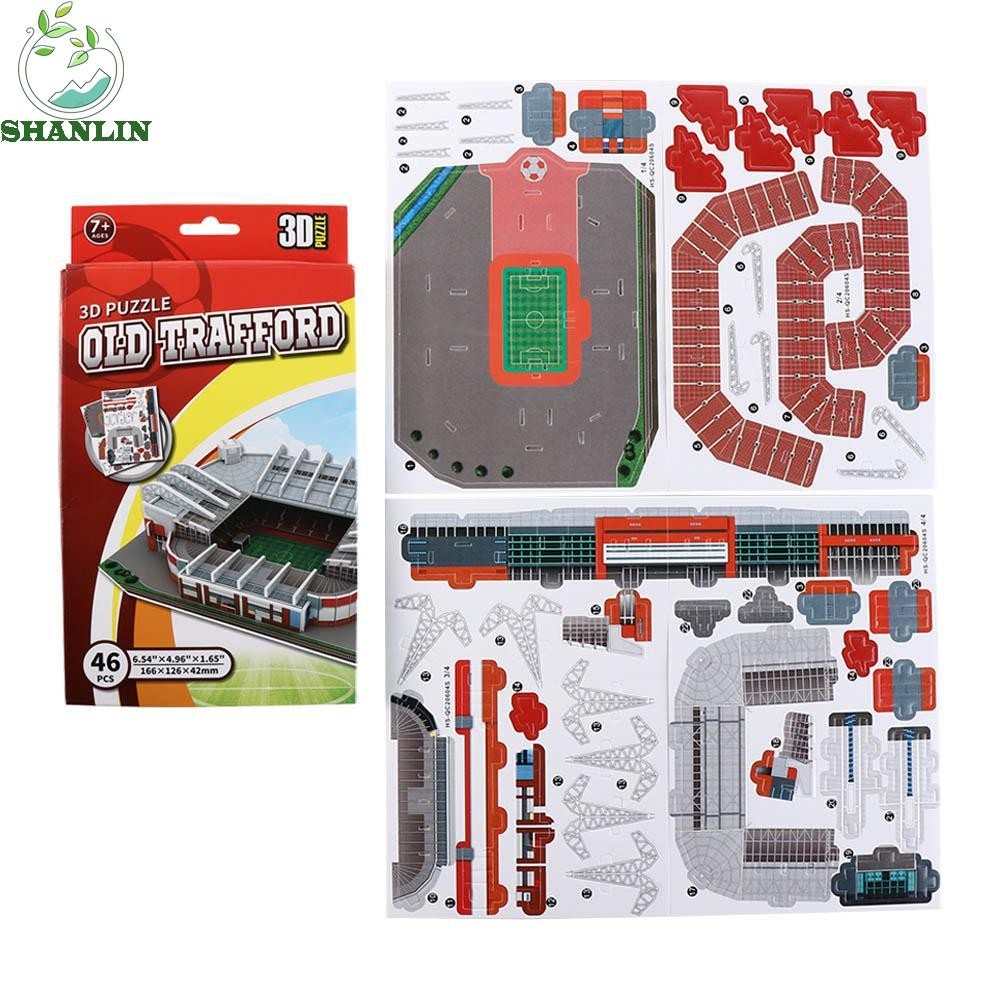 SHANLIN 3D Soccer Stadium Puzzle, Paper DIY Miniature Football Stadiums ...