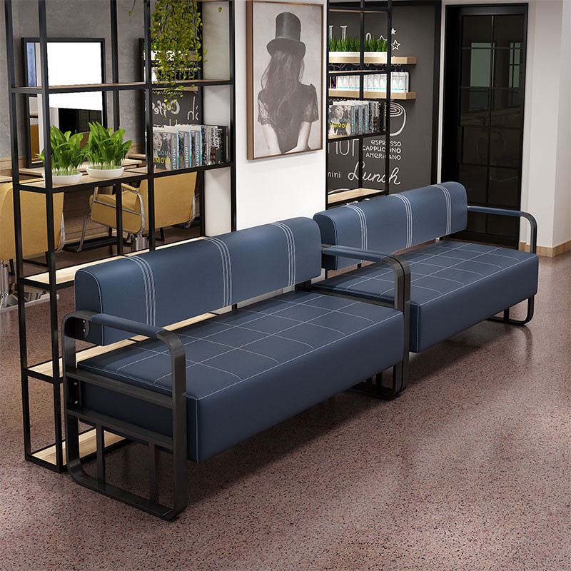 Barber Shop Sofa Waiting Chair Stainless Steel Sofa Hair Salon Rest ...