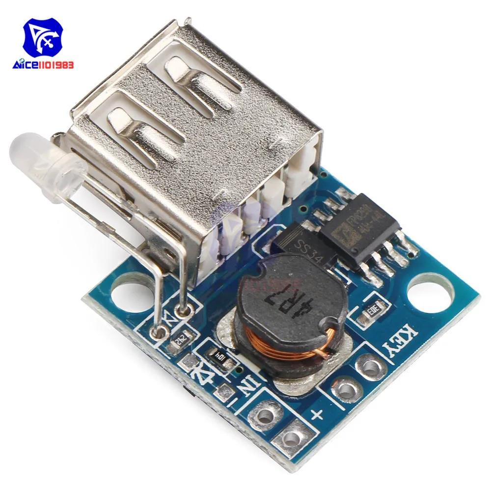 USB DC-DC Step Up Boost Converter 3V to 5V 2A Mobile Power Supply Board ...