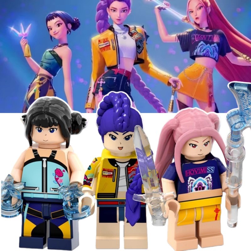 KPop Demon Hunters Series Rumi Mira Zoey Figures Model Assembled Action ...