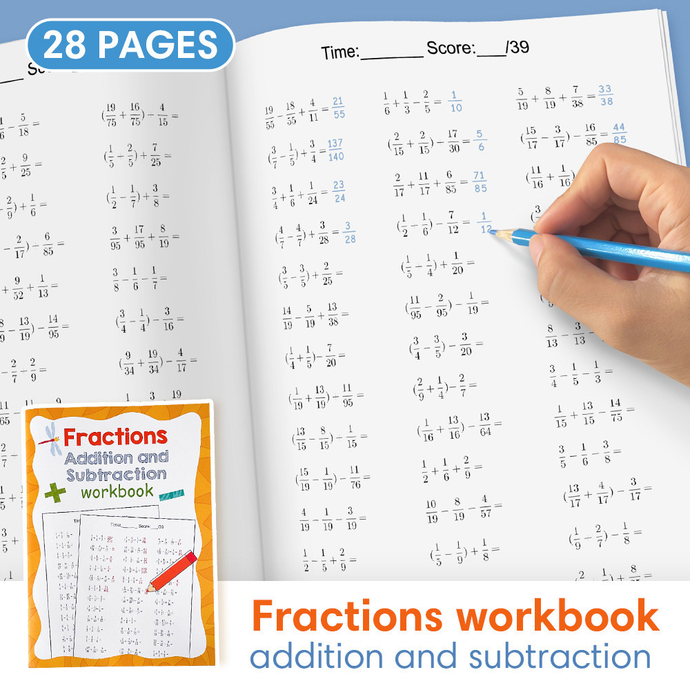 28 Pages Mathematics Score Addition Subtraction Operation Exercise ...