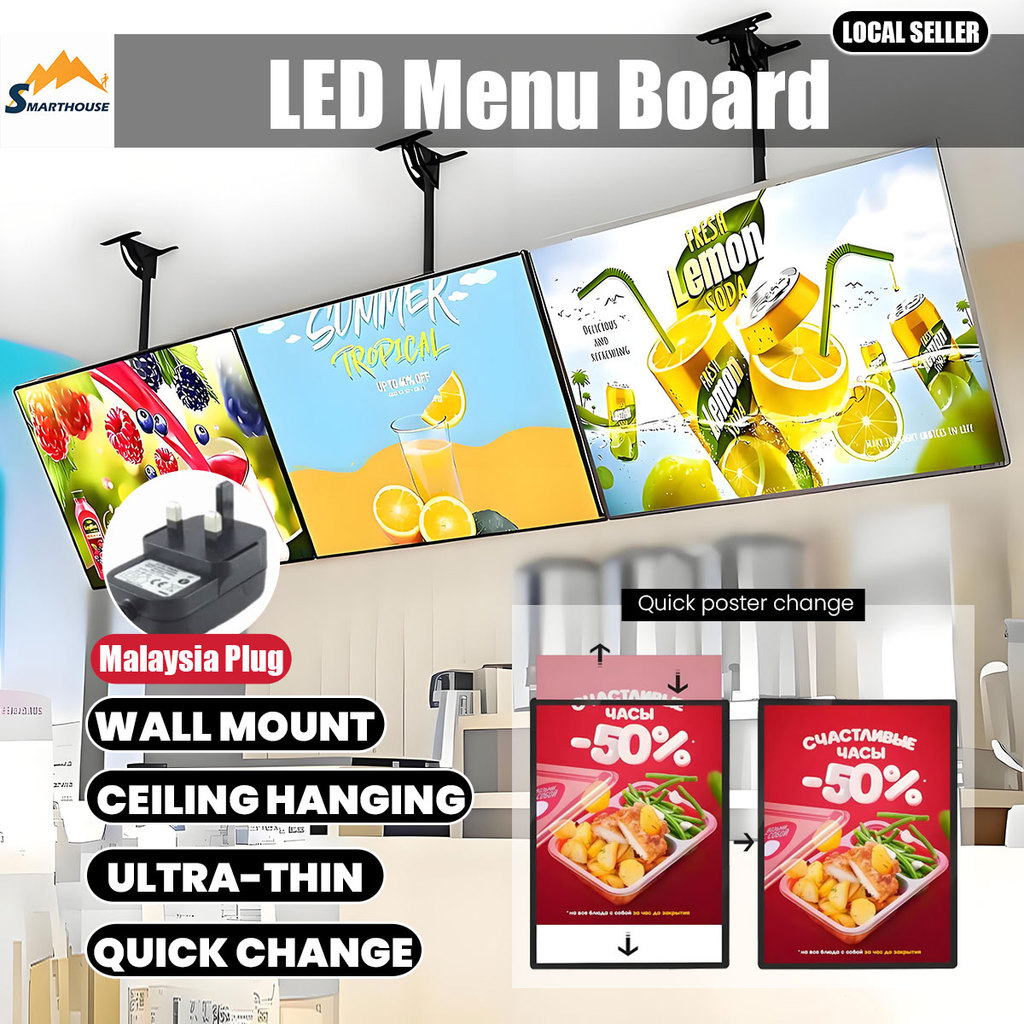 LED light box menu board restaurant hanging menu board Wall-mounted LED ...
