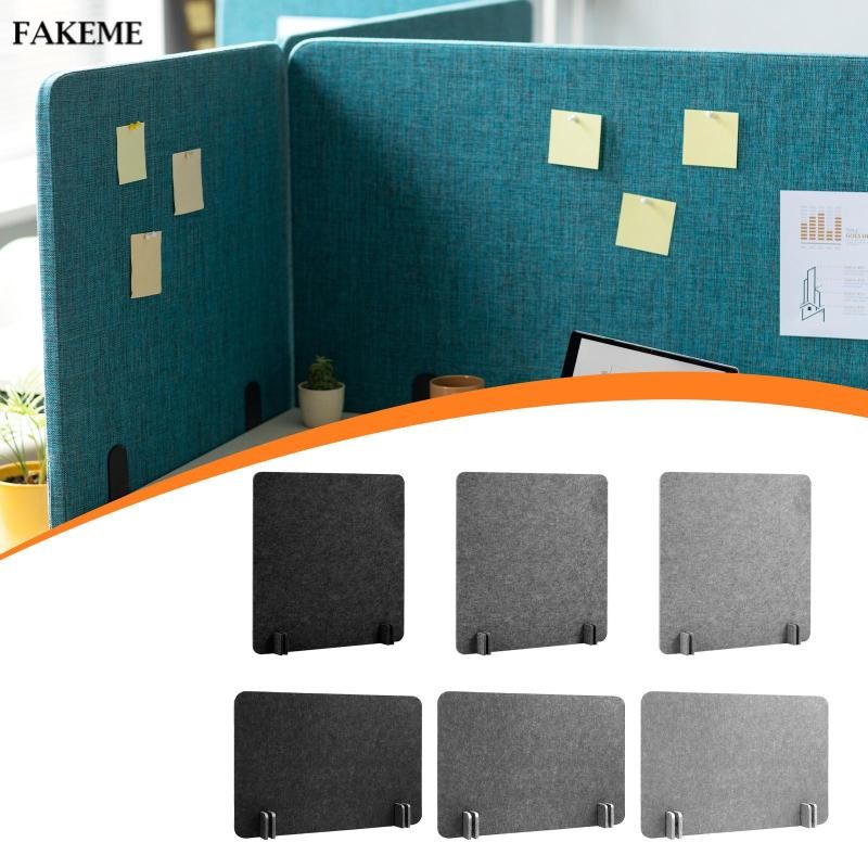 FAKEME Acoustic Desk Partition, Privacy Screen, Freestanding Felt Table ...
