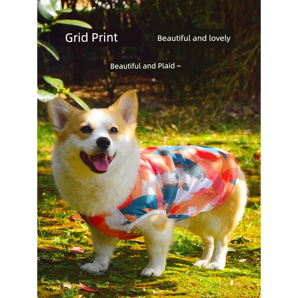 dog accessories dog costume Dog Summer Breathable Vest Anti-Hair Corgi ...