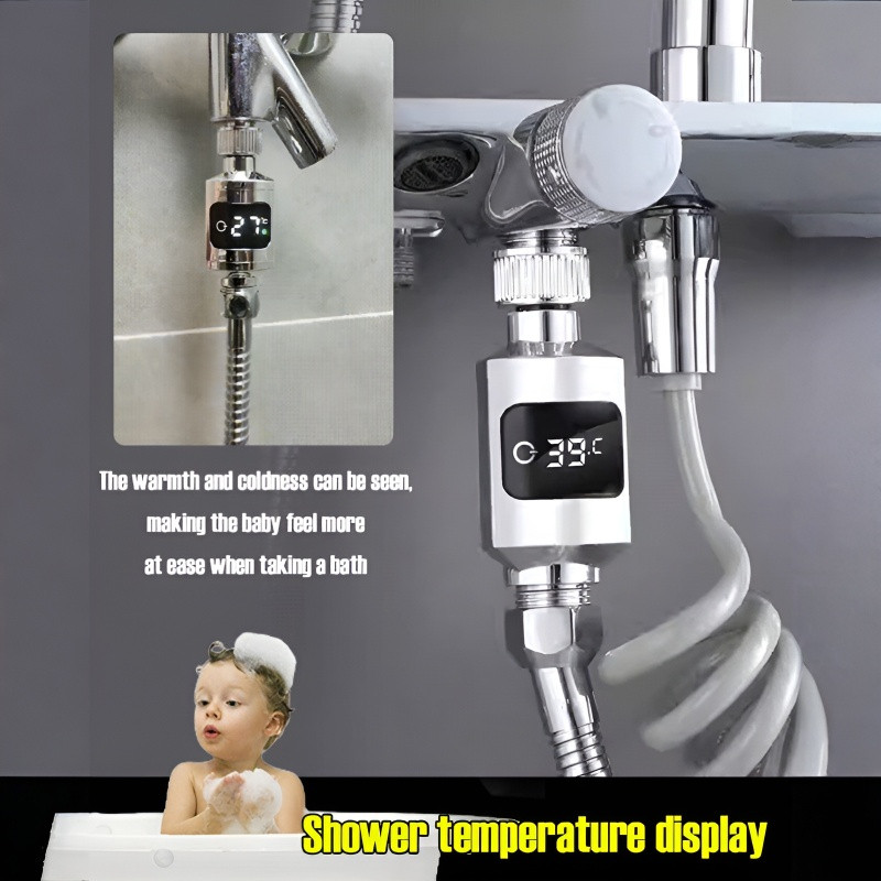 LED Digital Showerhead Universal Waterproof Thermometer For Indoor ...