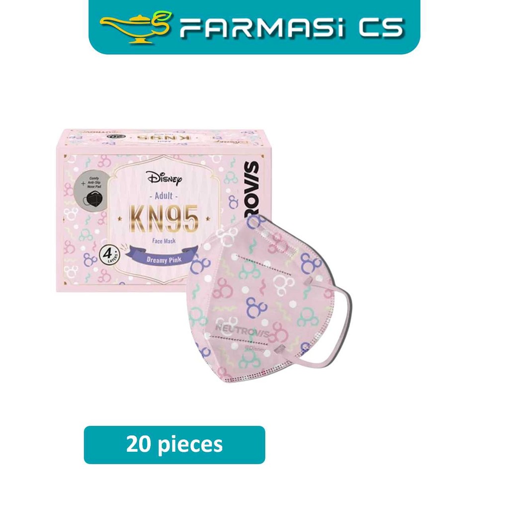 Neutrovis Disney KN95 Face Respirator ( Dreamy Pink) 20 Pieces [4 ply ...