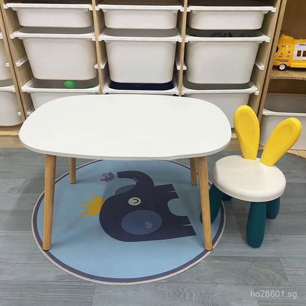 Kindergarten Round Table Dining Baby Rectangular Toy Set Household ...