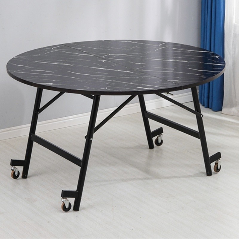 Household Folding Table Simple Hotel Turntable Removable Simple Round y ...