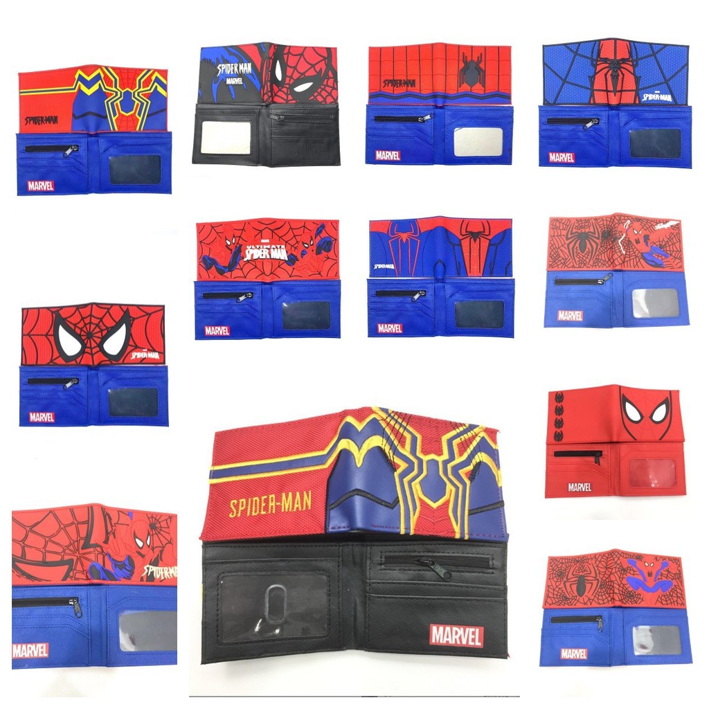 Cartoon Cartoon Spider-Man Children Student Wallet Short Boy PU Leather ...