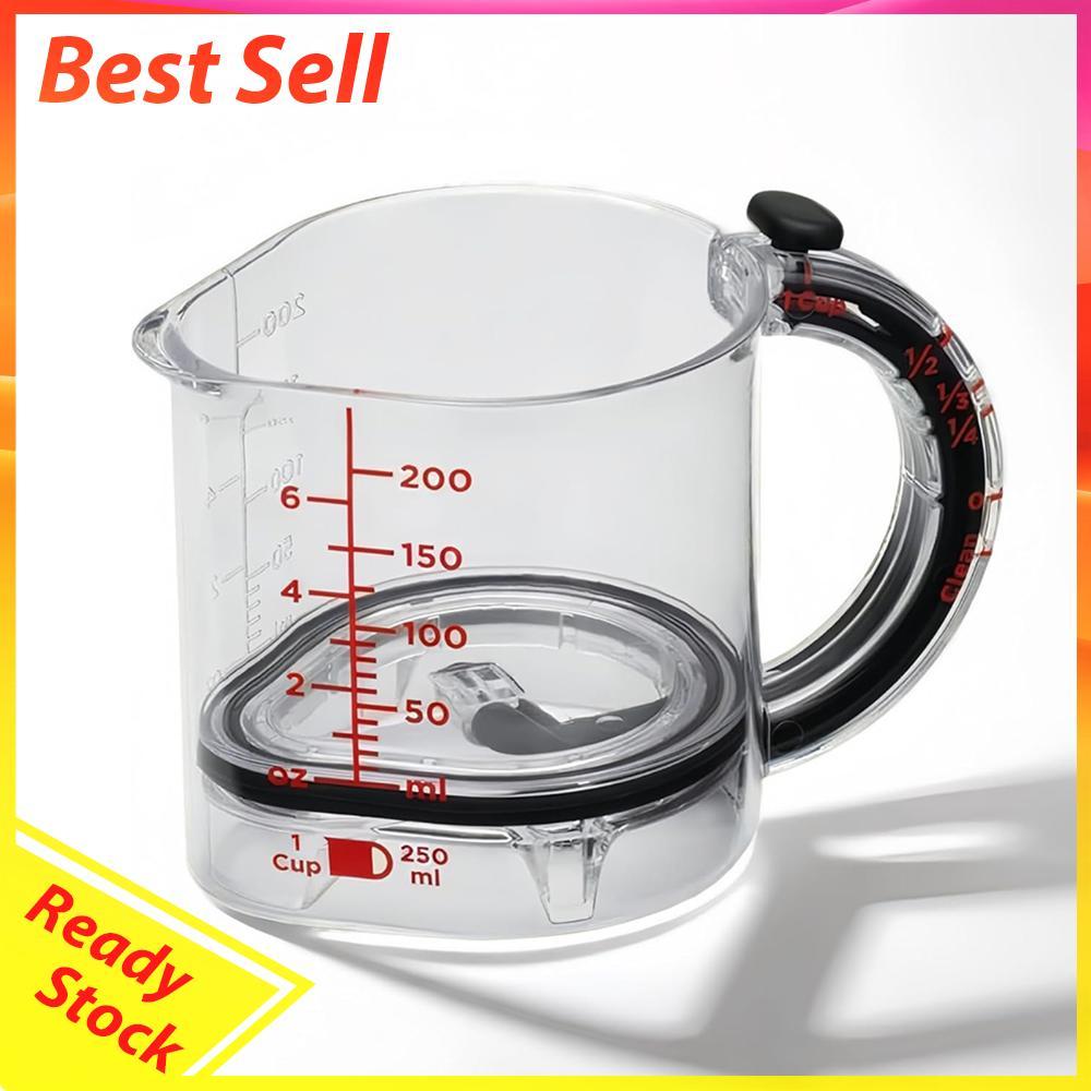 4-in-1 Adjustable Multi-Functional Measuring Cup with Scraper-Style ...