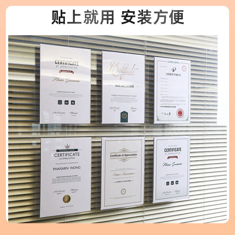 Poster Frame for Award Certificate Display a4Paper Magnetic No-Punch⇝ ...