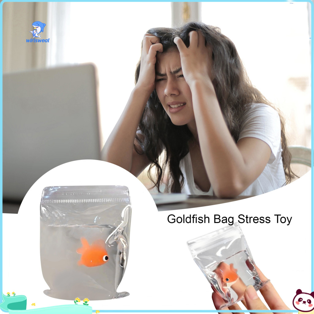 wirlsweal Stress Relief Goldfish Toy Goldfish Bag Fidget Toy Goldfish ...