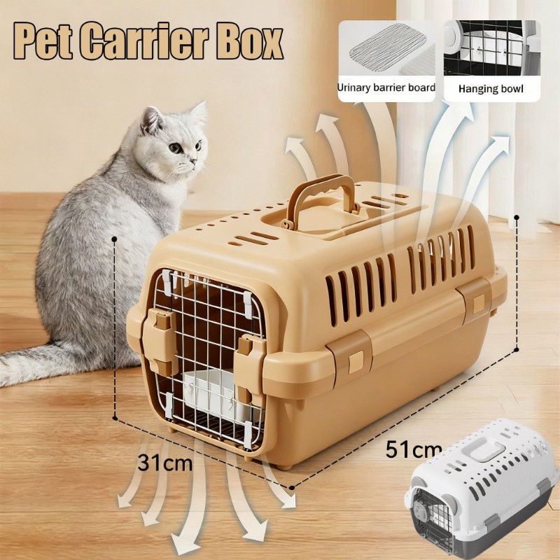 Pet Travel Box Dog Carry Cage Comfortable Cat Cage Outdoor for Pet ...