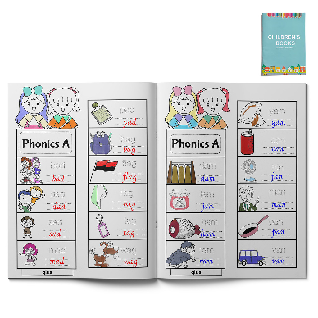 Sight Words & Phonics Mega Workbook for Kids Ages 4–8: Read–Trace–Write ...