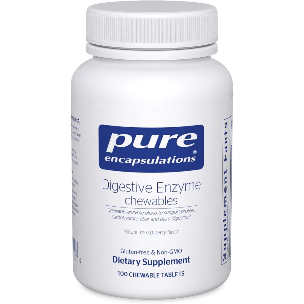 Pure Encapsulations Digestive Enzyme Chewables | Chewable Enzyme Blend ...