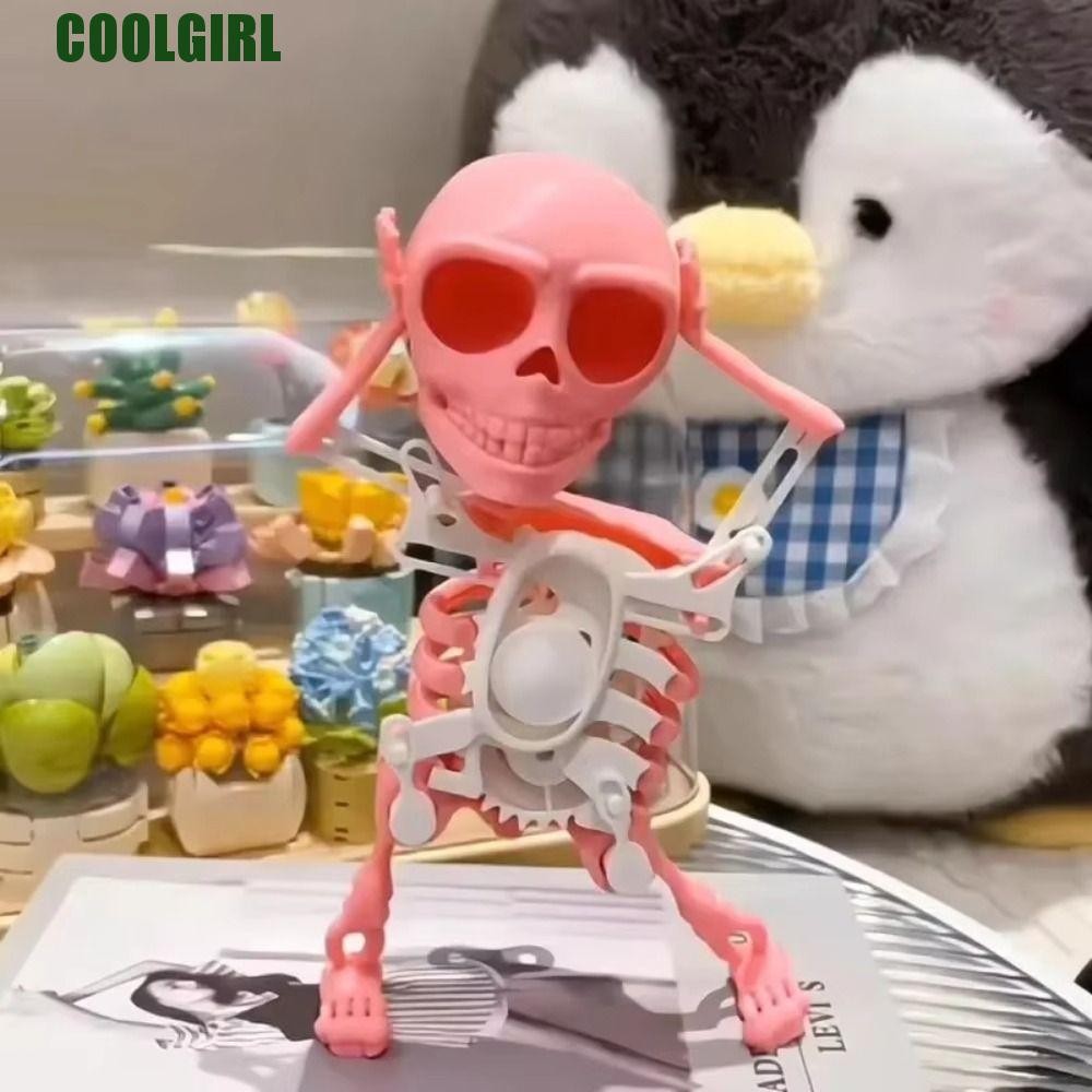 COOLGIRL Wind-up Dancing Skeleton Toy, Simulation Plastic 3D Print ...