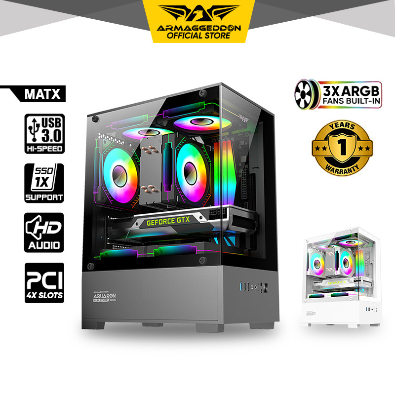 Armaggeddon Aquaron DUPLEX ONE MATX Dual Chamber Gaming PC Chassis ...