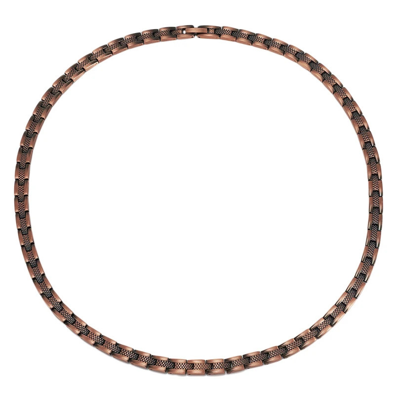 Pure Copper Long Necklace Chain Link Magnetic Health Energy 53cm High ...