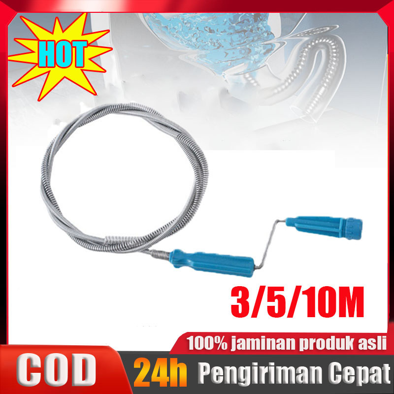 3m 5M 10M 20M Wire-Clamp-On Tool-Pipe Cleaner-Wire for Clogged Pipes ...