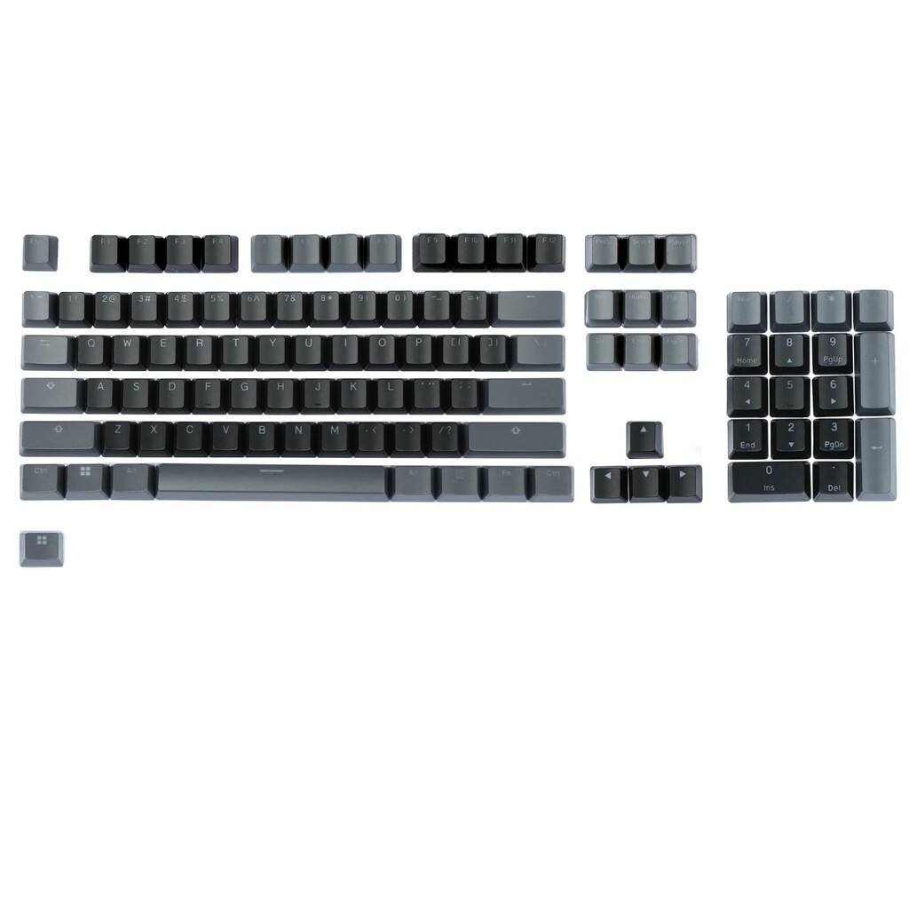 Grey Black Translucent Keycaps Set 105 keys Profile Custom PBT Keycaps ...