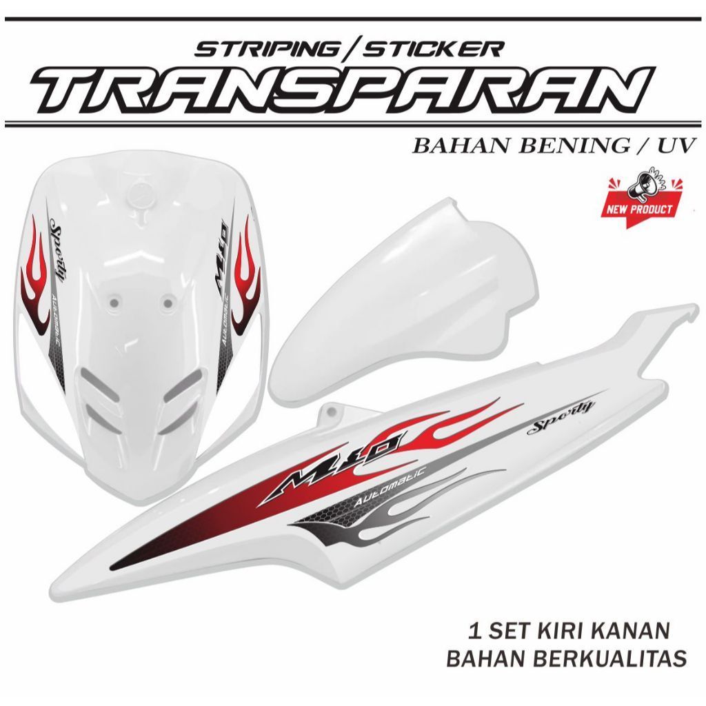 STRIPING TRANSPARENT MIO STICKER/ VARIATIONS OF COOL MIO OLD MOTORCYCLE ...