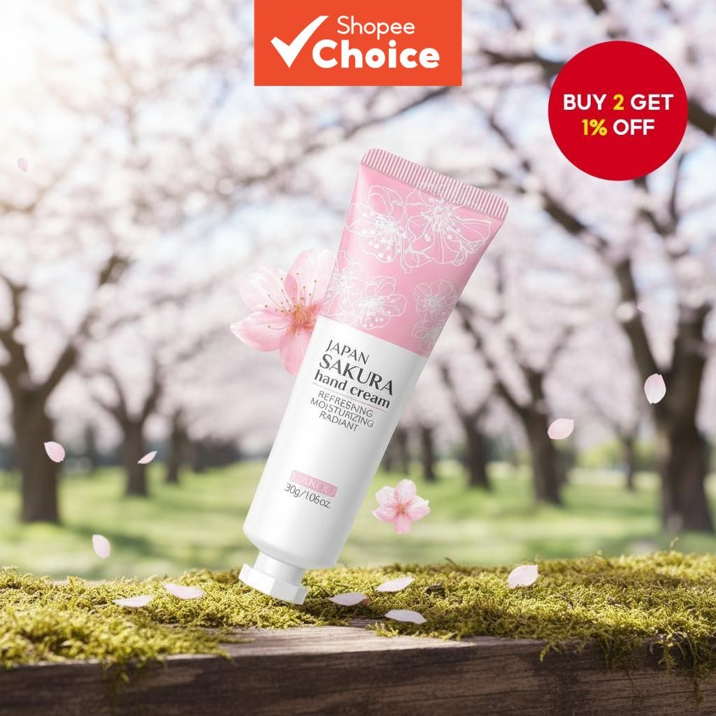 LAIKOU Japan Sakura Hand Cream for Repairing Rough Skin Whitening 30g ...