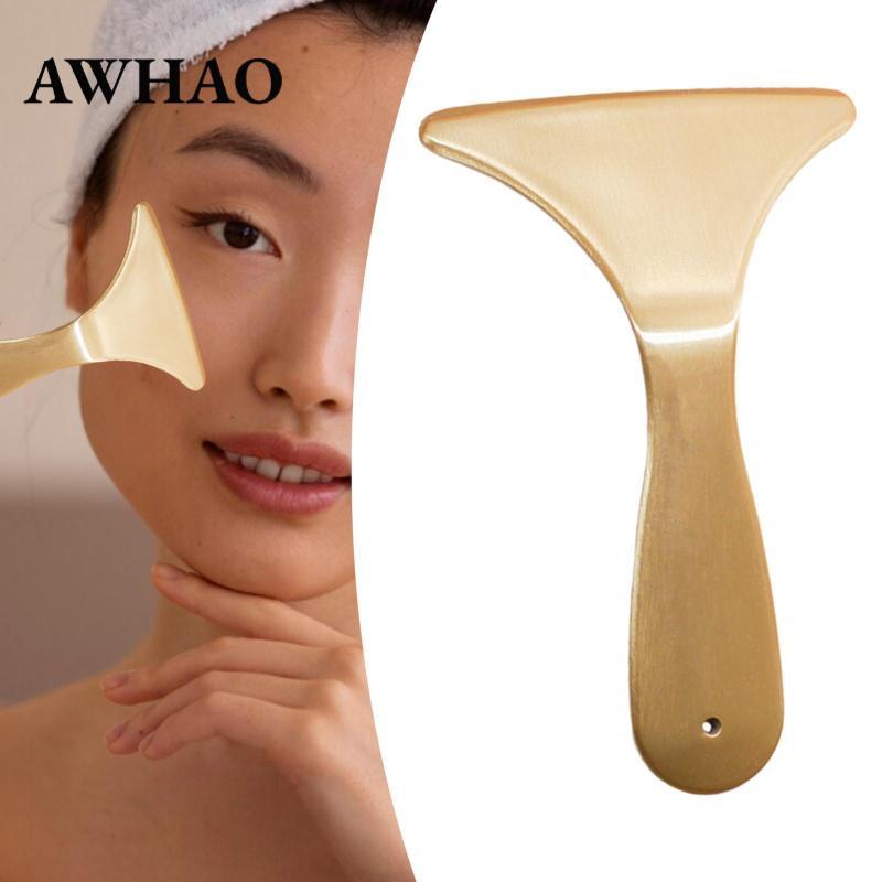 [AWHAO] Brass Gua Sha Tool Professional Copper Scraping Massage for ...