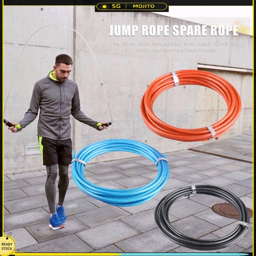 3m Steel Wire Spare Rope Speed Jump Skipping Training Workout ...