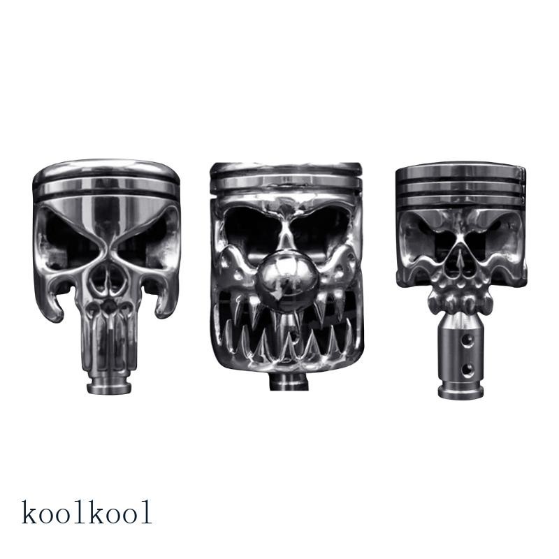 kool Stylish Gear Lever Head Handle Stainless Steel Skull Shape Shifter ...
