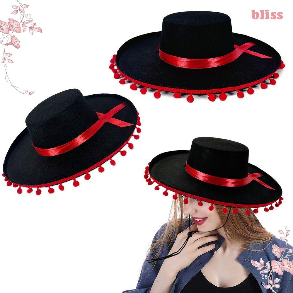 BLISS Mexican Hat Costumes, Dance Spanish Fuzz Ball Mexican Sombrero ...
