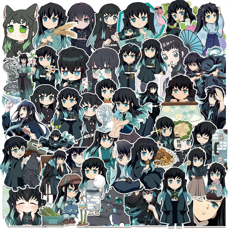 Demon Slayer/Muichiro Tokito/50 Sheets Tokito Muichiro Stickers Anime ...