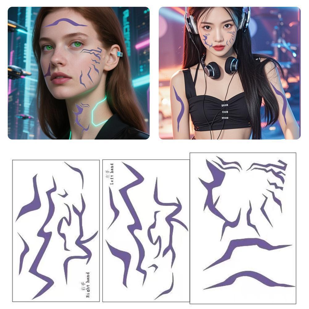 Set Kpop Demon Hunters Tattoo Temporary Sticker Disposable Rumi Fake ...