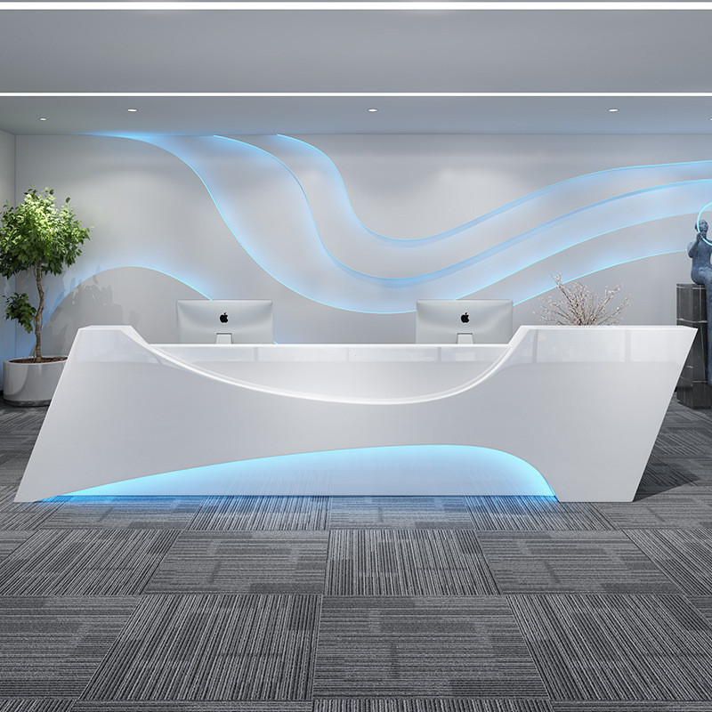 【FYS】Paint Front Desk Reception Desk Simple Modern White Beauty Salon ...