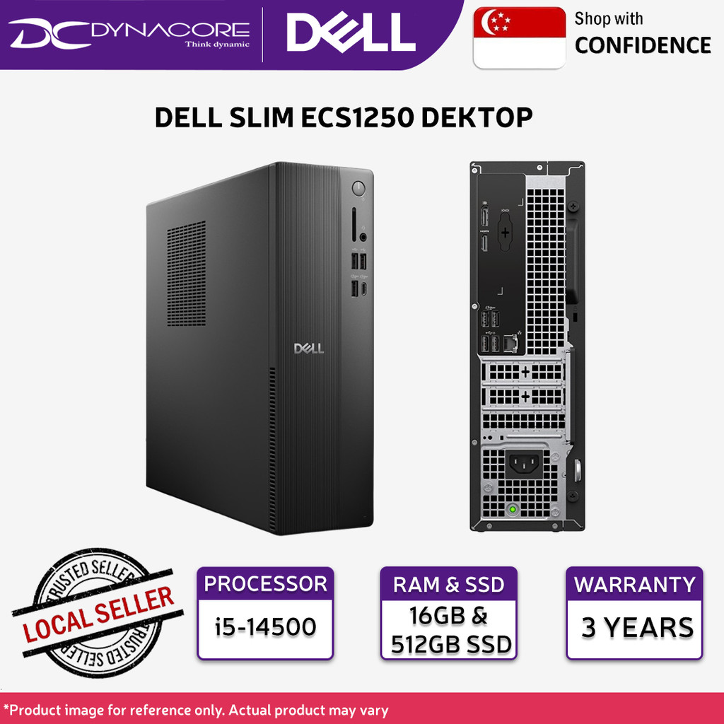 DELL SLIM ECS1250 DT(i5-14500/16GB Ram/512GB M.2 SSD/INTEL/WIN11-PRO ...