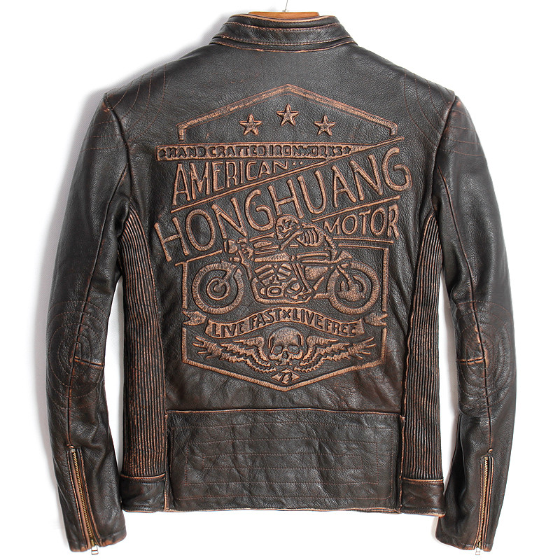 Leather Jacket Leather Jacket Leather Jacket Yellow Cowhide Leather ...