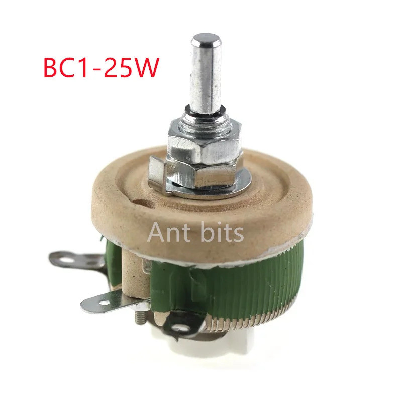 1PCS 25W BC1 high Power rheostat rotary variable wire wound Disc shape ...