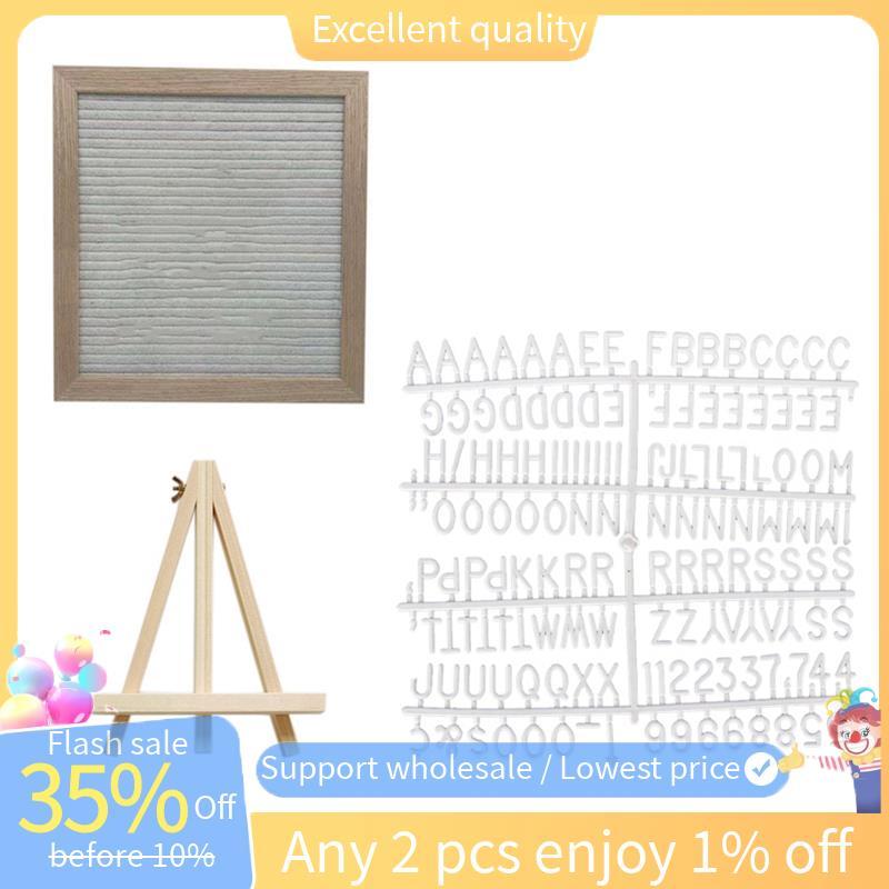 In stock-Cork Board 10x10 Inch Wall Decor Felt Letterboard Oak Wood ...