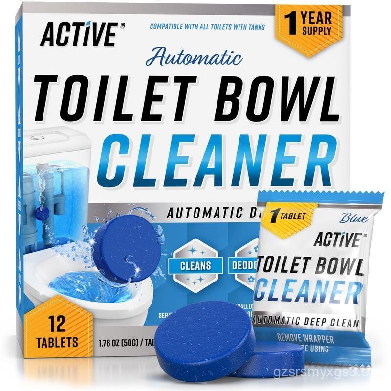ACTIVE Automatic Toilet Bowl Cleaner Tablets Blue Gel Toilet Tank ...