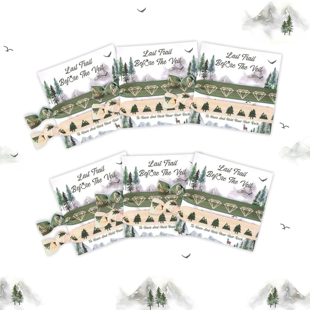 6-Pack Mountain-Themed Hair Ties/Wristbands Set Party Favors - Pea ...
