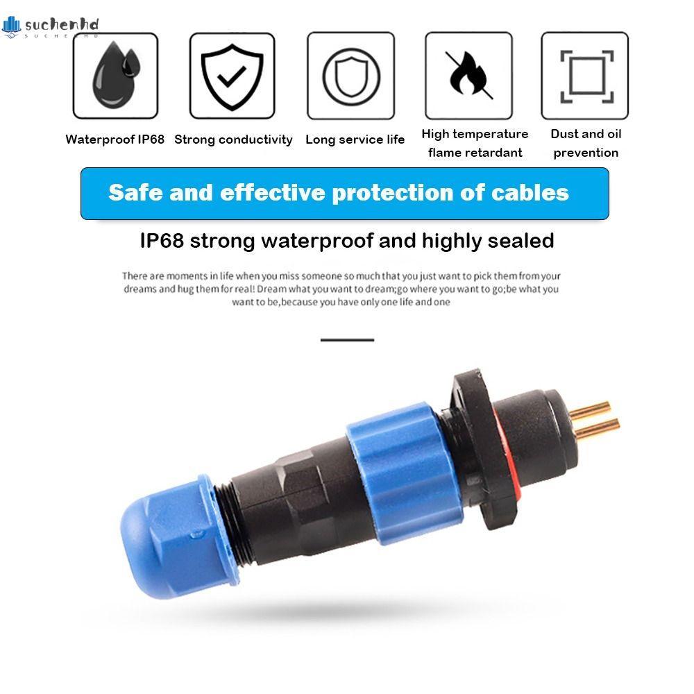SUCHENHD Waterproof Connector, SP13 Flange Style Cable Connectors ...